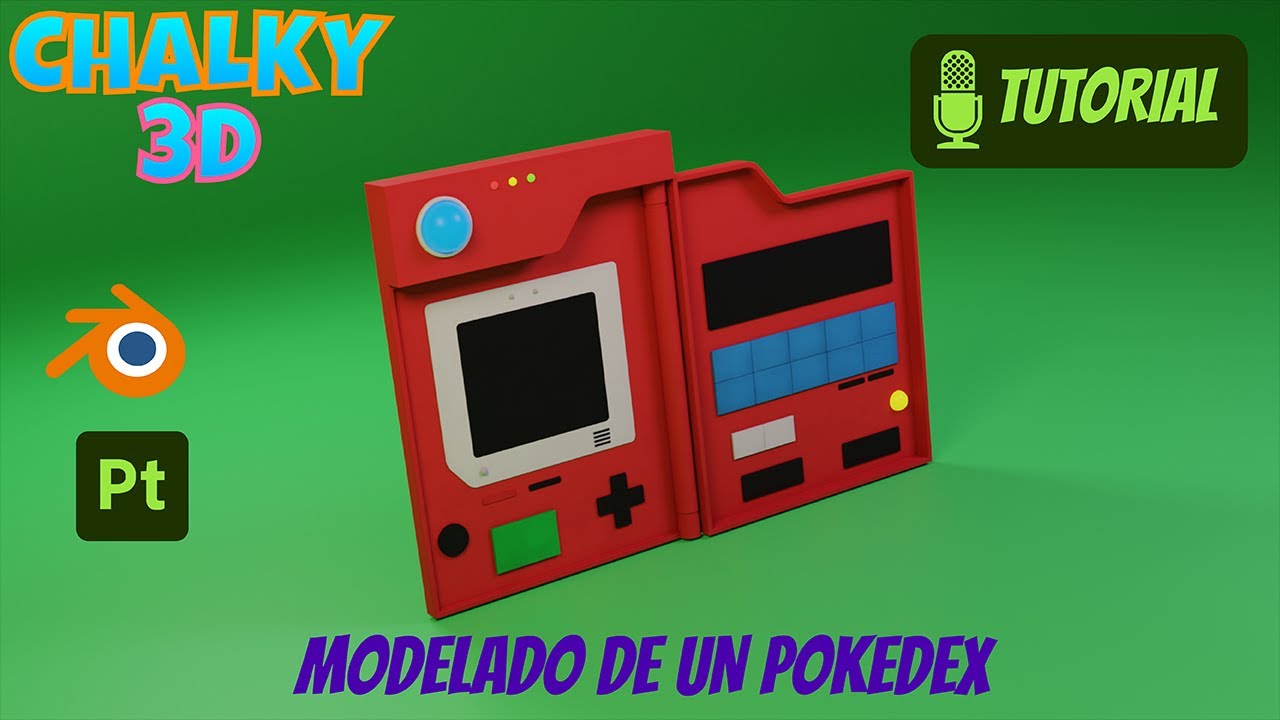 BLENDER TUTORIAL | 3D | GAME ASSETS | - MODELANDO UN POKEDEX parte 01 ...