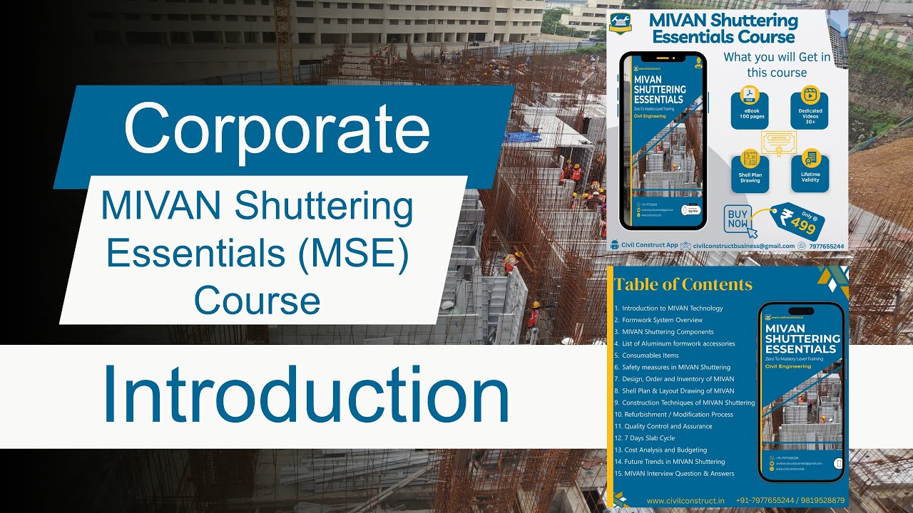 Corporate MIVAN Shuttering Essentials (MSE) Course l Introduction - YouTube