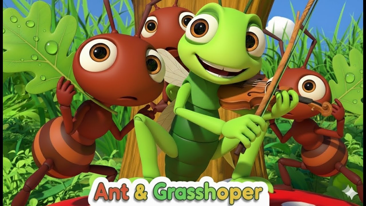 The Ant and the Grasshopper | Uh Oh, Lazy Grasshopper! 🦗 Nursery Rhymes ...