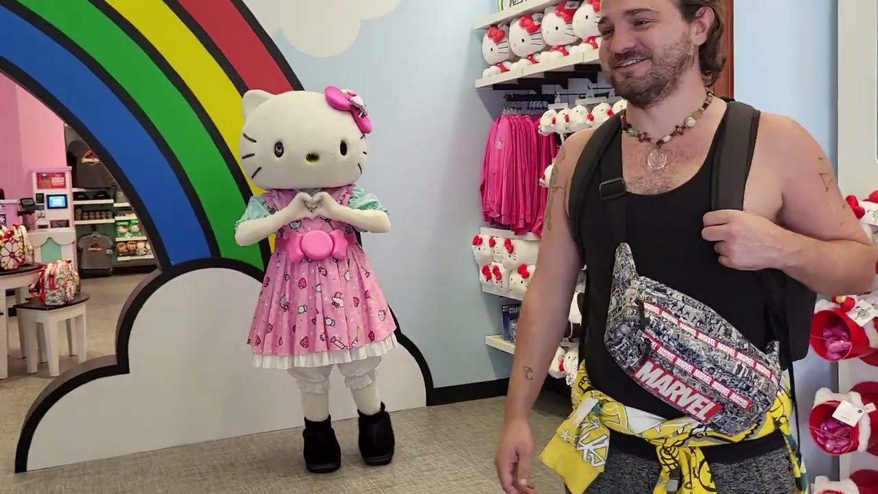 HELLO KITTY MEET AND GREET MINIONS FELIX THE CAT GHOSTBUSTERS SHOPPING ...