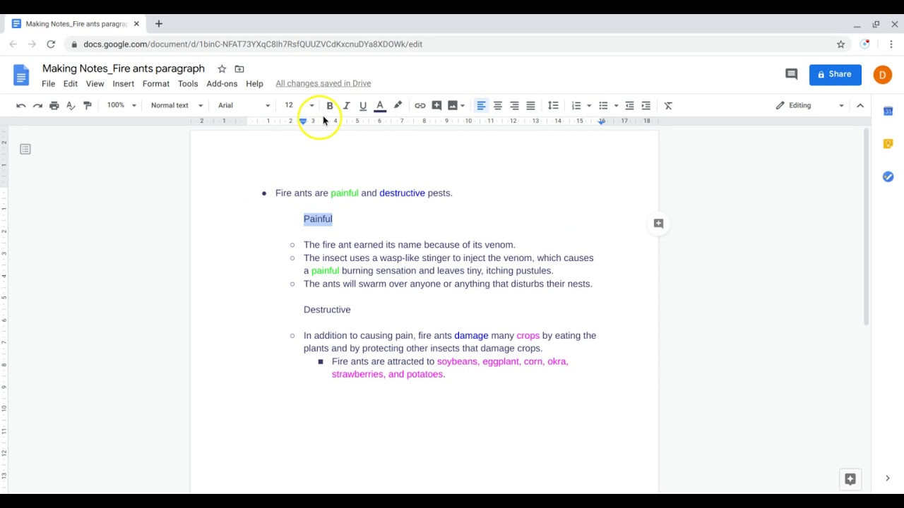 How to transform a paragraph into standard notes format - YouTube