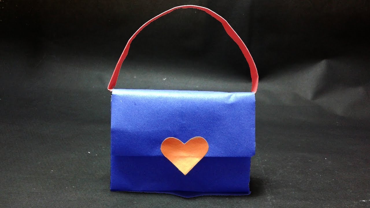 Paper Bag-How to make Easy paper Bag origami instructions step by step ...