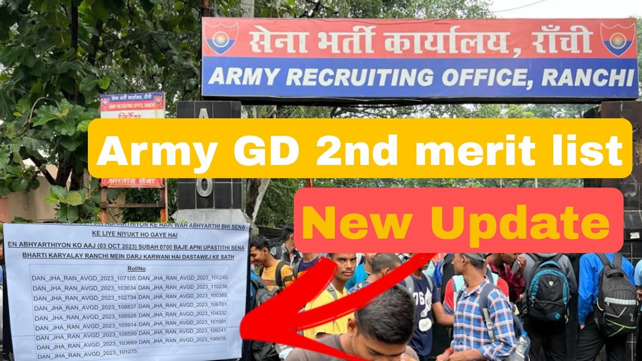 Army 2nd merit list /Army Gd /Aginveer Result 2023 - YouTube