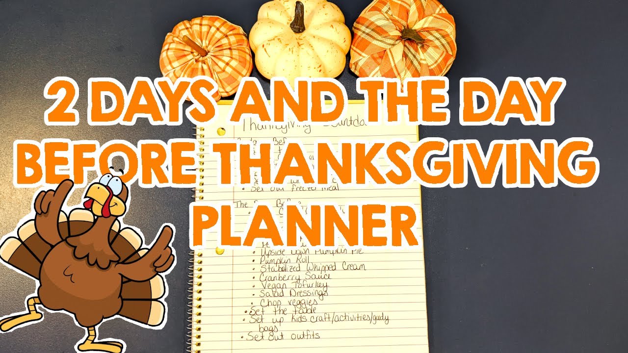 Thanksgiving 2 Days And The Day Before Plan With Me Bullet Journal ...