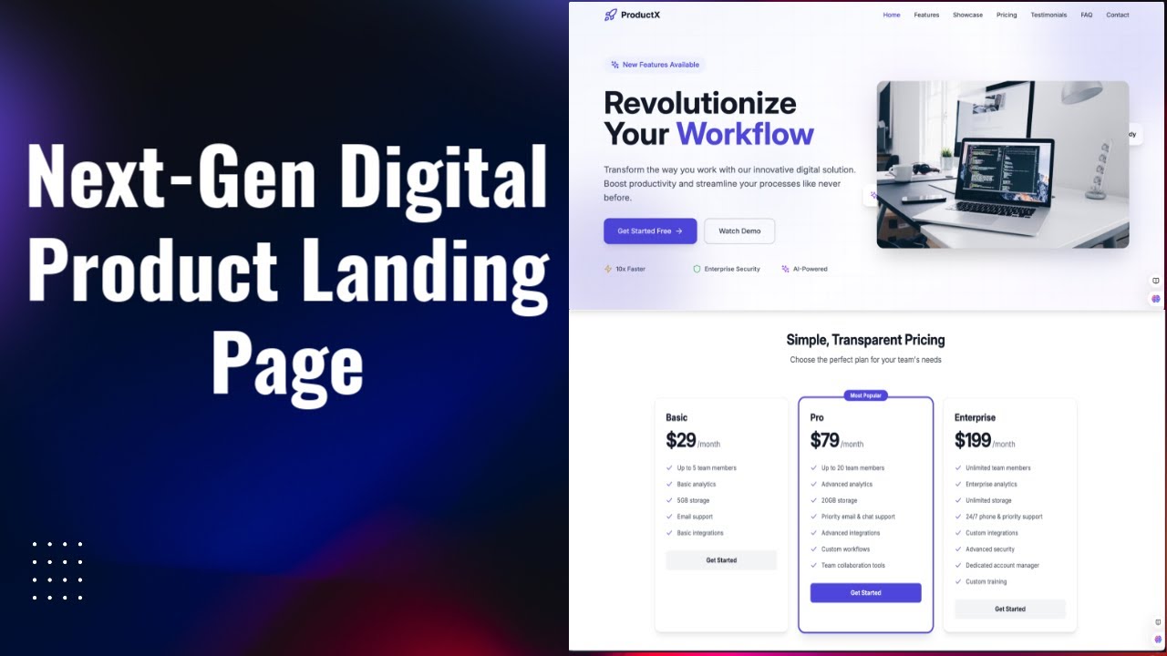 Next-Gen SAAS Landing page built with Reactjs, Tailwindcss and ...