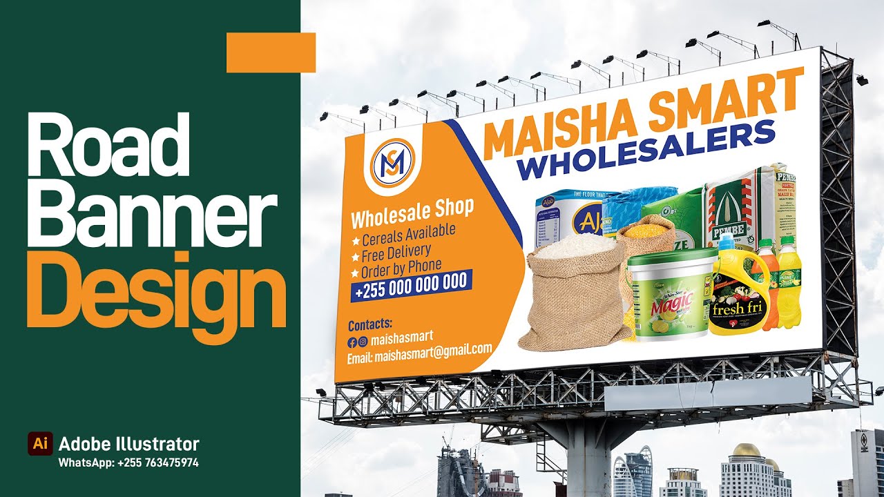 Jinsi Nilivyo Design Bango la Mteja kwa Kutumia Adobe Illustrator ...