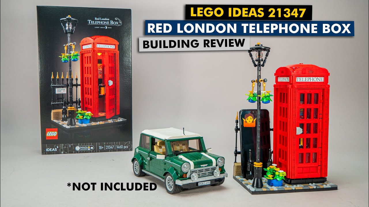 LEGO 21347 Red London Telephone Box detailed building review - YouTube