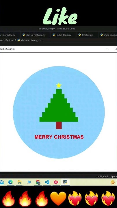 CHRISTMAS TREE 🎄 Using Python 🔥🧡#christmas #python #coding - YouTube