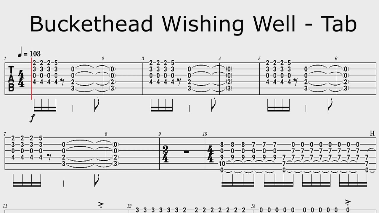 Buckethead Wishing Well - Tab - YouTube