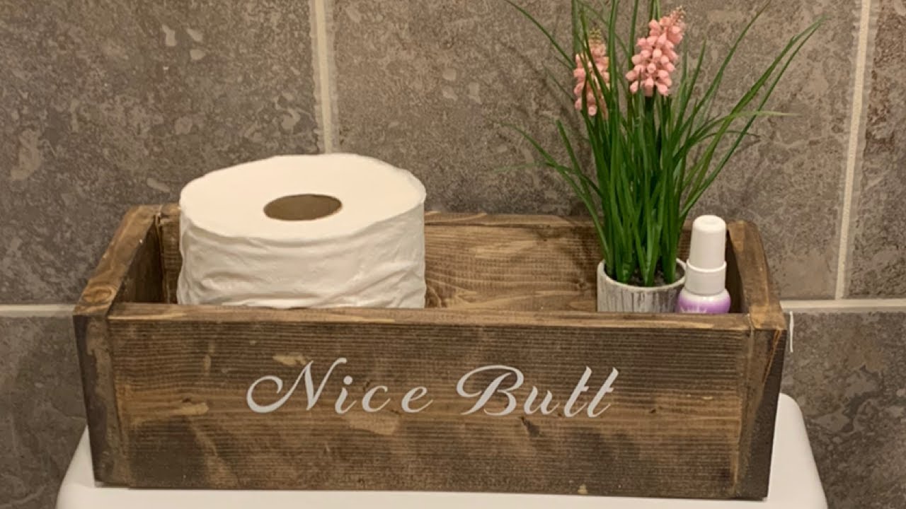 Pinterest Inspired Bathroom Storage Box - YouTube