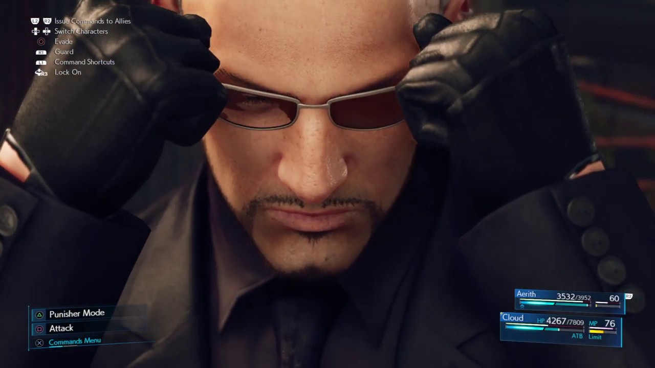 FINAL FANTASY VII REMAKE Rude Boss Fight Hard - YouTube