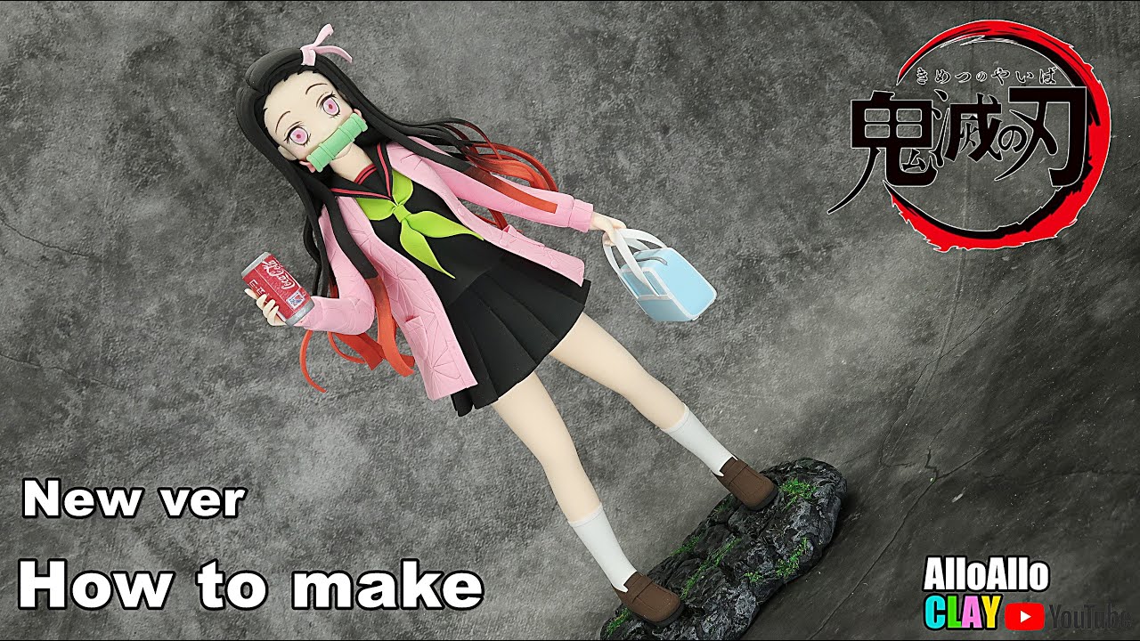 Demon Slayer:Kimetsu no Yaiba(Make nezuko)New ver ┃How to make┃Clay ...