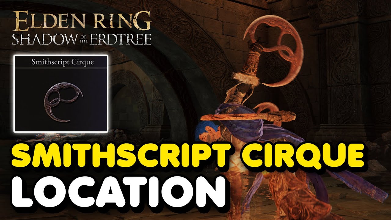 Elden Ring DLC - Smithscript Cirque Location (Shadow of The Erdtree Throwing Weapon) - YouTube