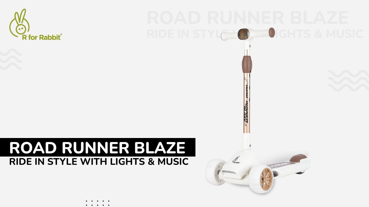 R for Rabbit Road Runner Blaze Scooter For Kids With PU LED Wheels And ...