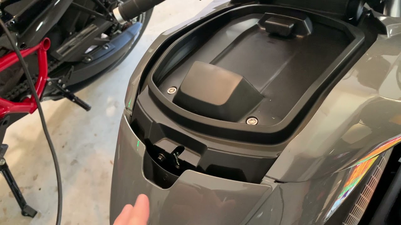 Zero SR/S tank storage after 12kW charger install - YouTube