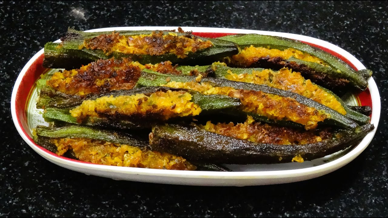 Stuffed lady's finger-Evening snacks recipe with lady’s finger - YouTube