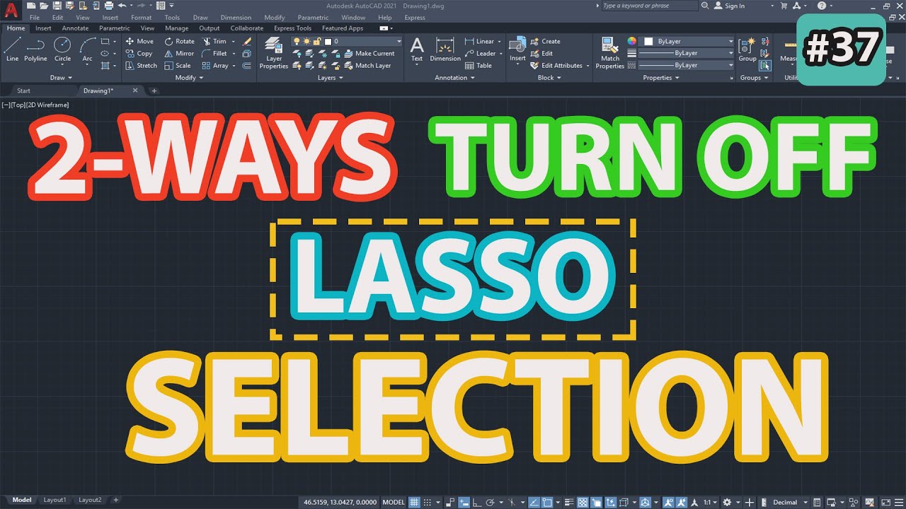 37 2 Ways To Turn Off Lasso Selection In Autocad Beginner S Course