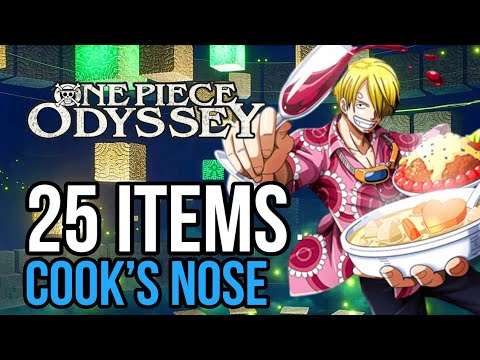 One Piece Odyssey - 25 Sanji Items - Cook's Nose Trophy Guide 🍝 - YouTube