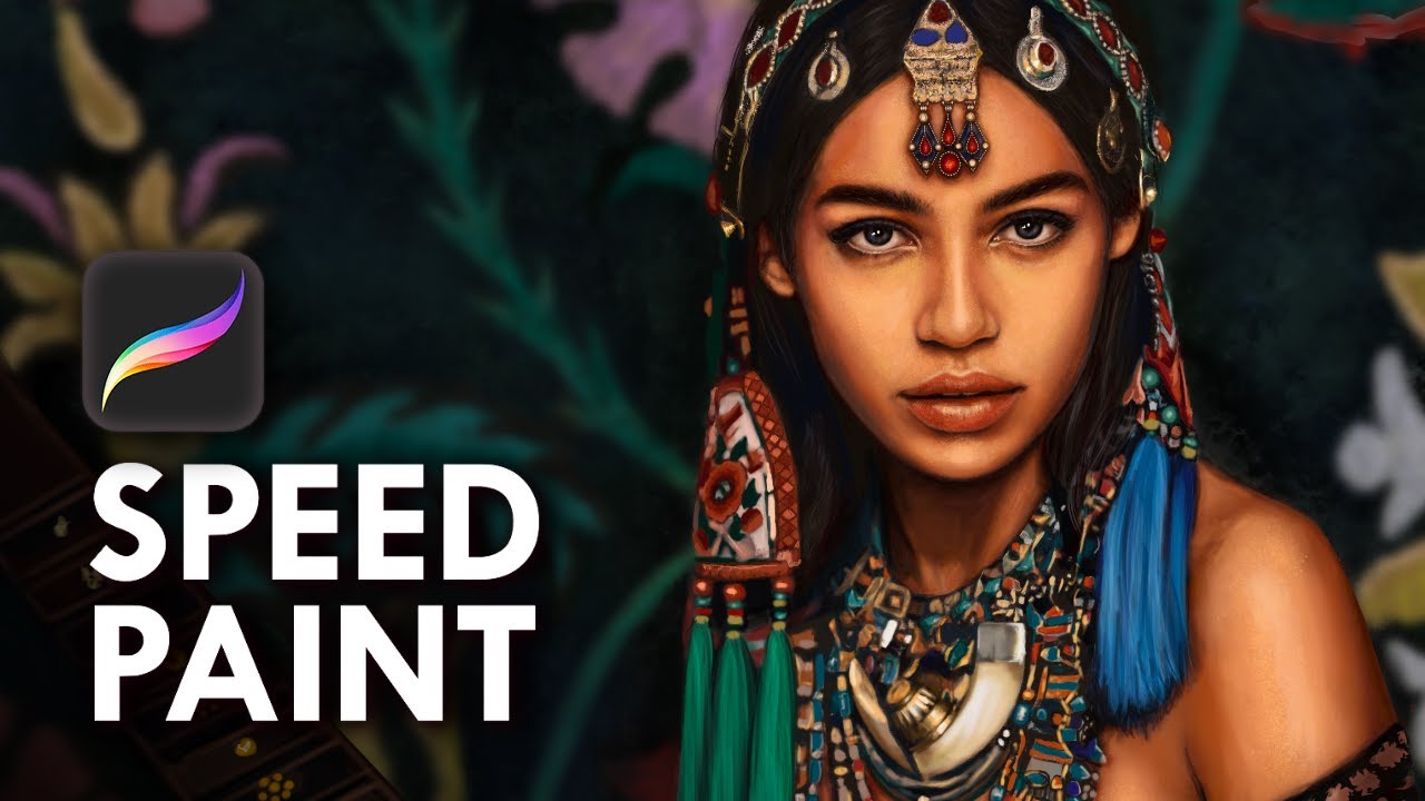 Bohemian Style | PAINTING IN PROCREATE | SPEED PAINT VIDEO - YouTube