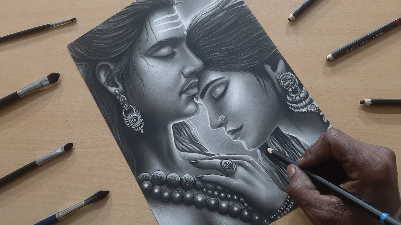 Hyper Realistic Drawing of lord shiva (timelapse) - YouTube
