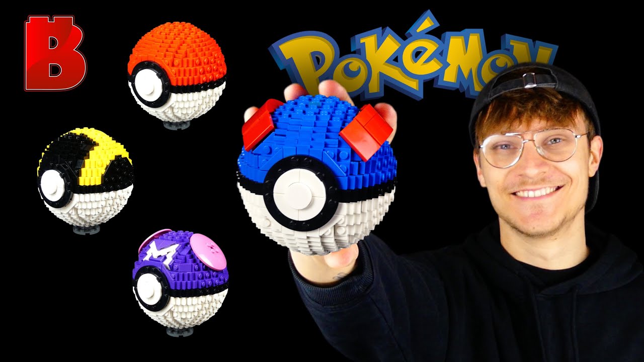 Incredible 1:1 Scale LEGO Poké Ball, Great Ball, Ultra Ball & Master ...