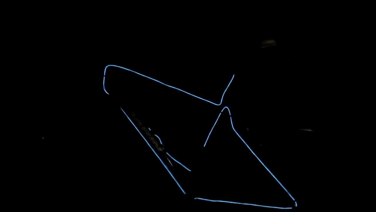TRON bike (Electroluminescent wire) - YouTube