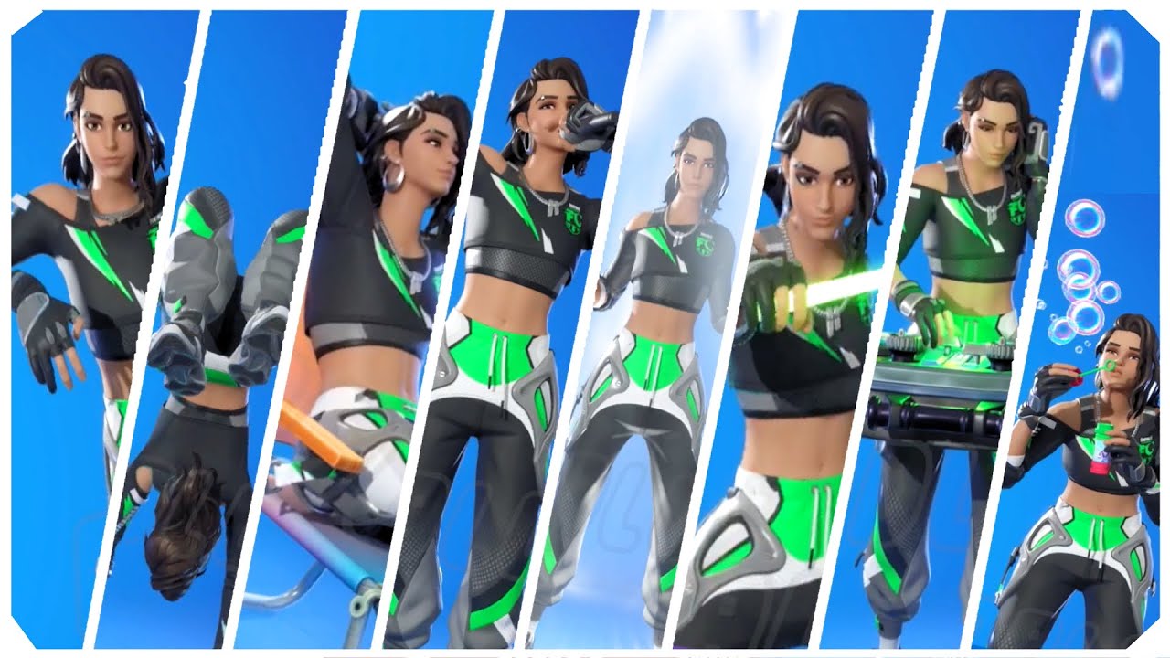 Fortnite: Elite Striker Sephira Away Game All Emotes & Dances | Rare ...