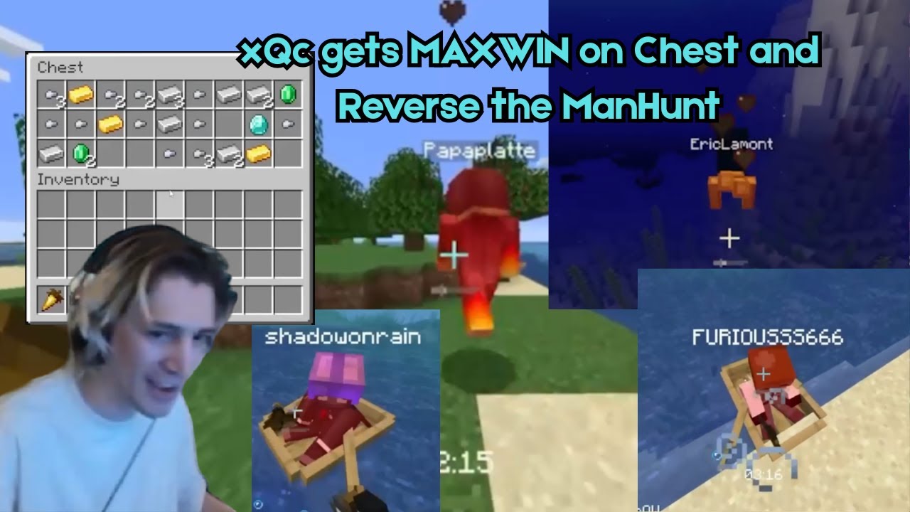 xQc reversed the ManHunt after he got MAXWIN in Chest - YouTube