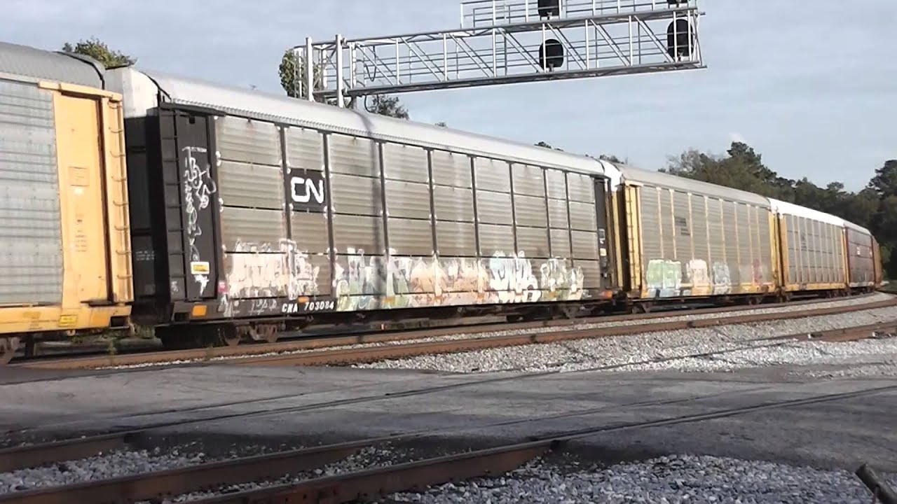 Norfolk Southern EB Intermodal And AutorackTrain#NS Atlanta,Ga.NS 285 10-7-2014 - YouTube