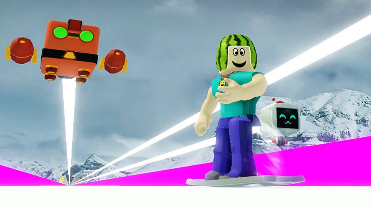 KARPUZ KAFA VE ZOMBİK BUZ KAYAĞI YARIŞINDA - Roblox Ski Race - YouTube