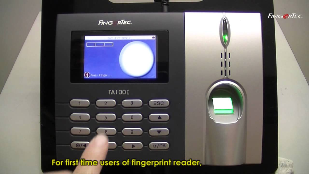 TA100C_02-Fingerprint Enrollment.mp4 - YouTube