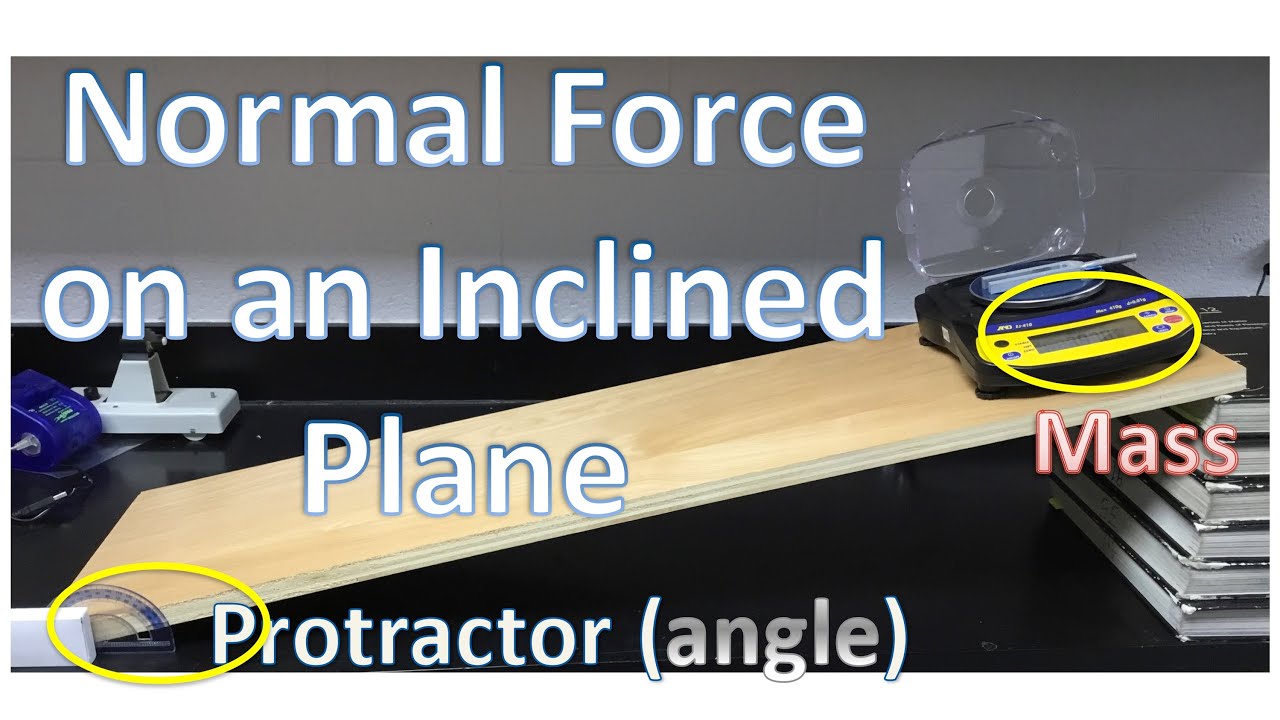 Normal Force on an Inclined Plane (Ramp) - YouTube