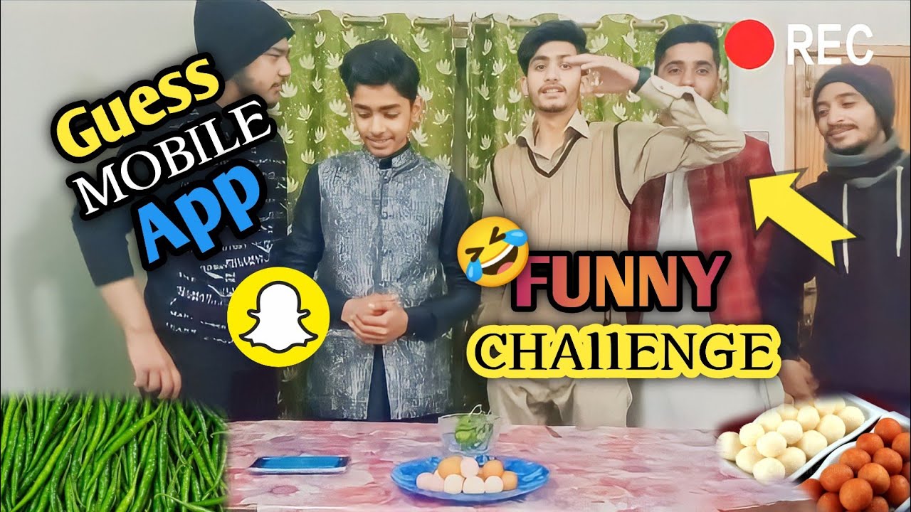 Guess MOBILE apps sweet eating challenge - YouTube