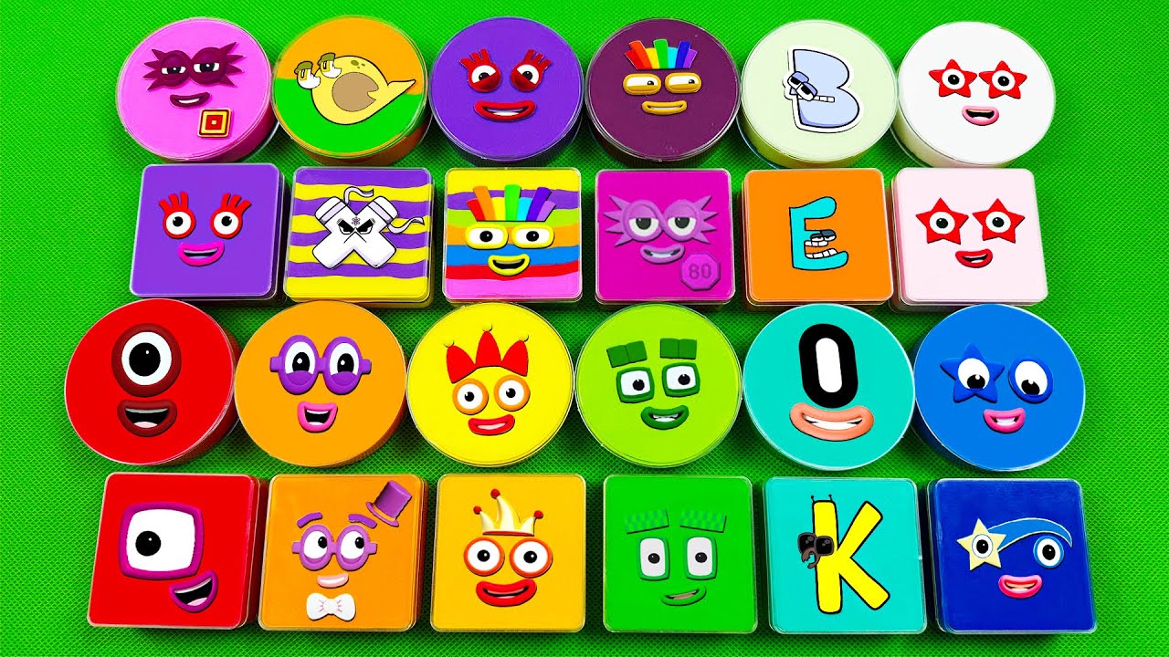 Numberblocks - Relaxing Clay With Circle, Square Coloring! ASMR - YouTube