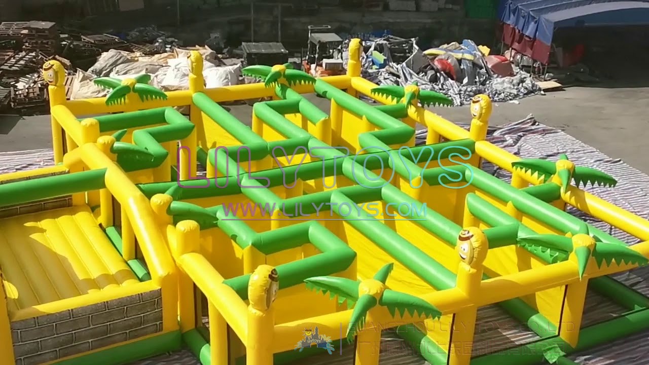 inflatable maze，inflatable labyrinth - YouTube