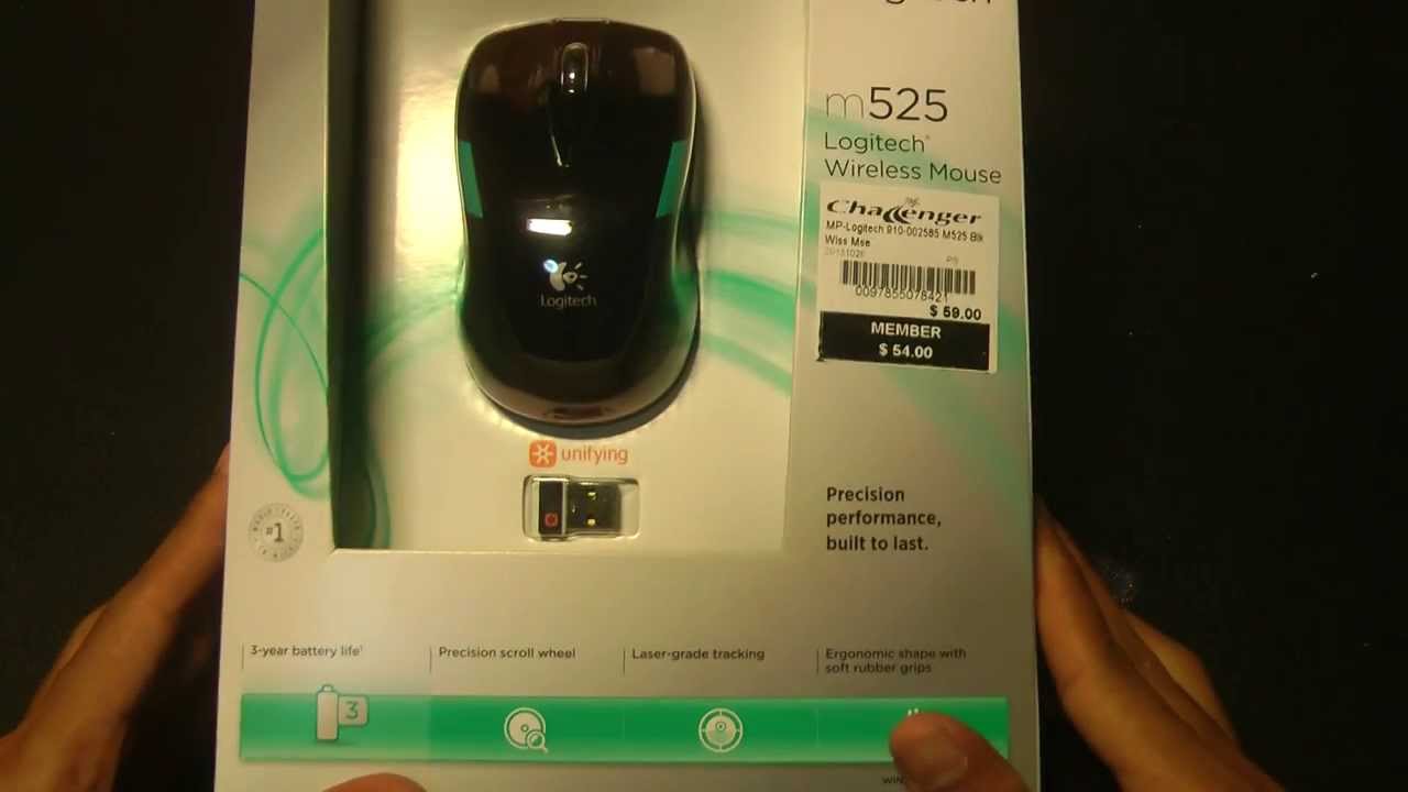 Logitech m525 Wireless Mouse Unboxing and First Look - YouTube