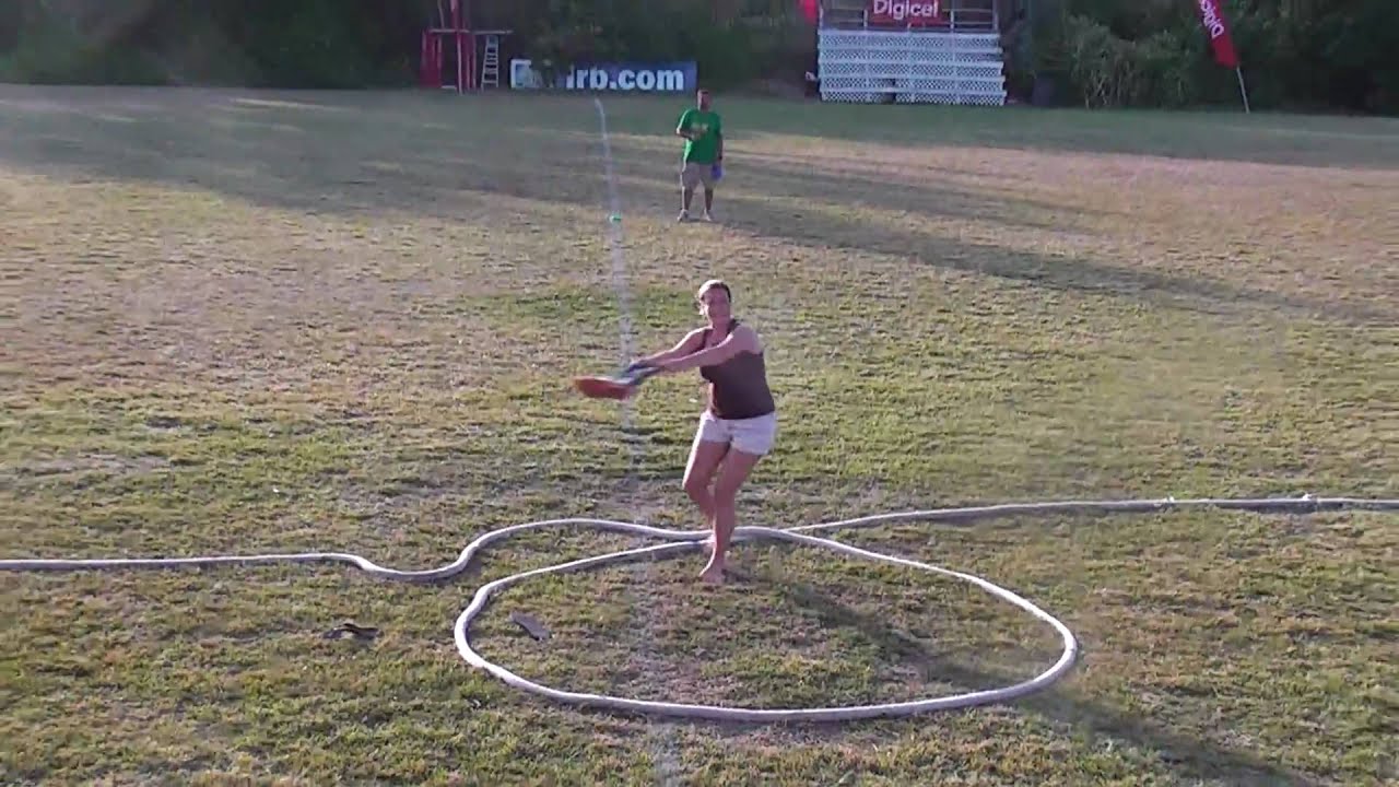 Welly throwing Cayman Islands - Alannah - YouTube