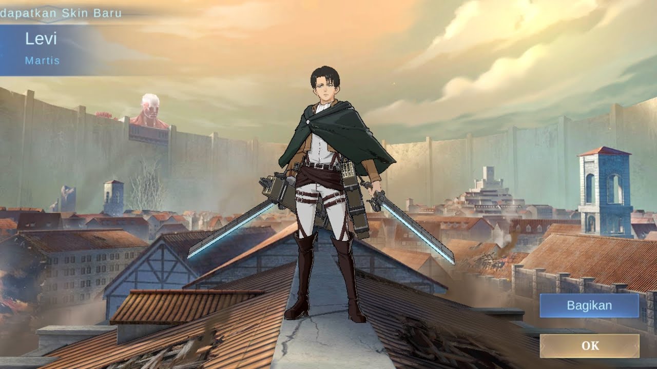 REVIEW SKIN AOT LEVIS MARTIS⁉️ EPIC COMEBACK TERGOKIL!! Mobile Legends ...