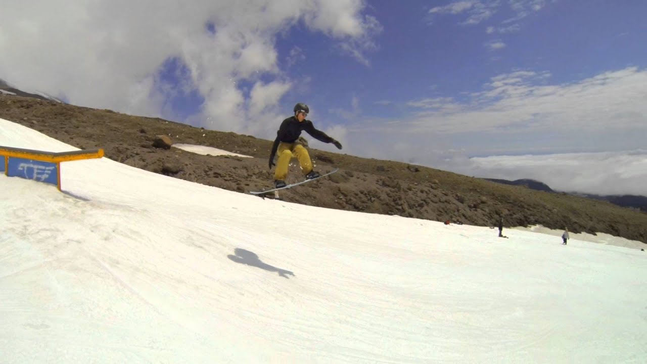 Frontside 5050 On Backside 360 Tail Off - Snowboarding - YouTube