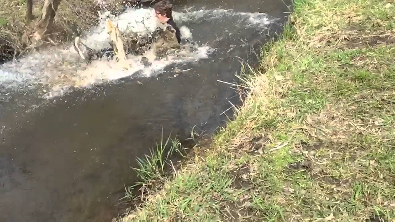 Andrew falling in the river - YouTube