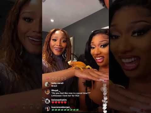 Megan thee stallion and normani on Instagram live together (Megan dancing to doja cat)