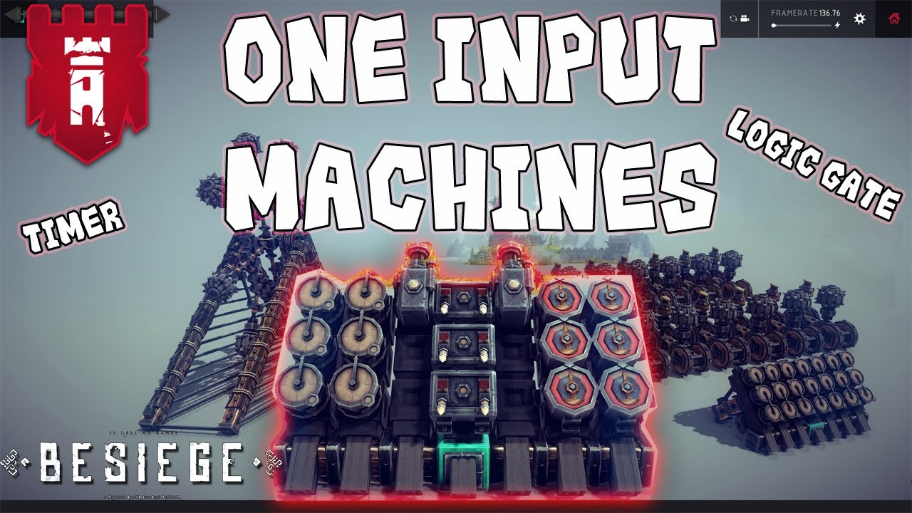 One Input Machines - Besiege 1.0 Gameplay - New blocks - YouTube