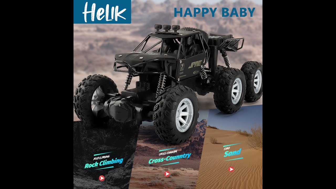 Mainan Mobil Remote Control 6 Roda Bahan Alloy Ban Karet 1:18 - YouTube