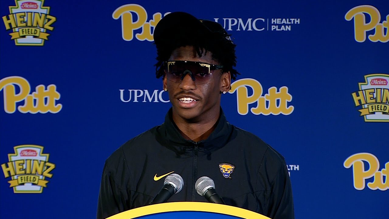 Pitt Football | Postgame vs. Virginia | Jordan Addison - YouTube