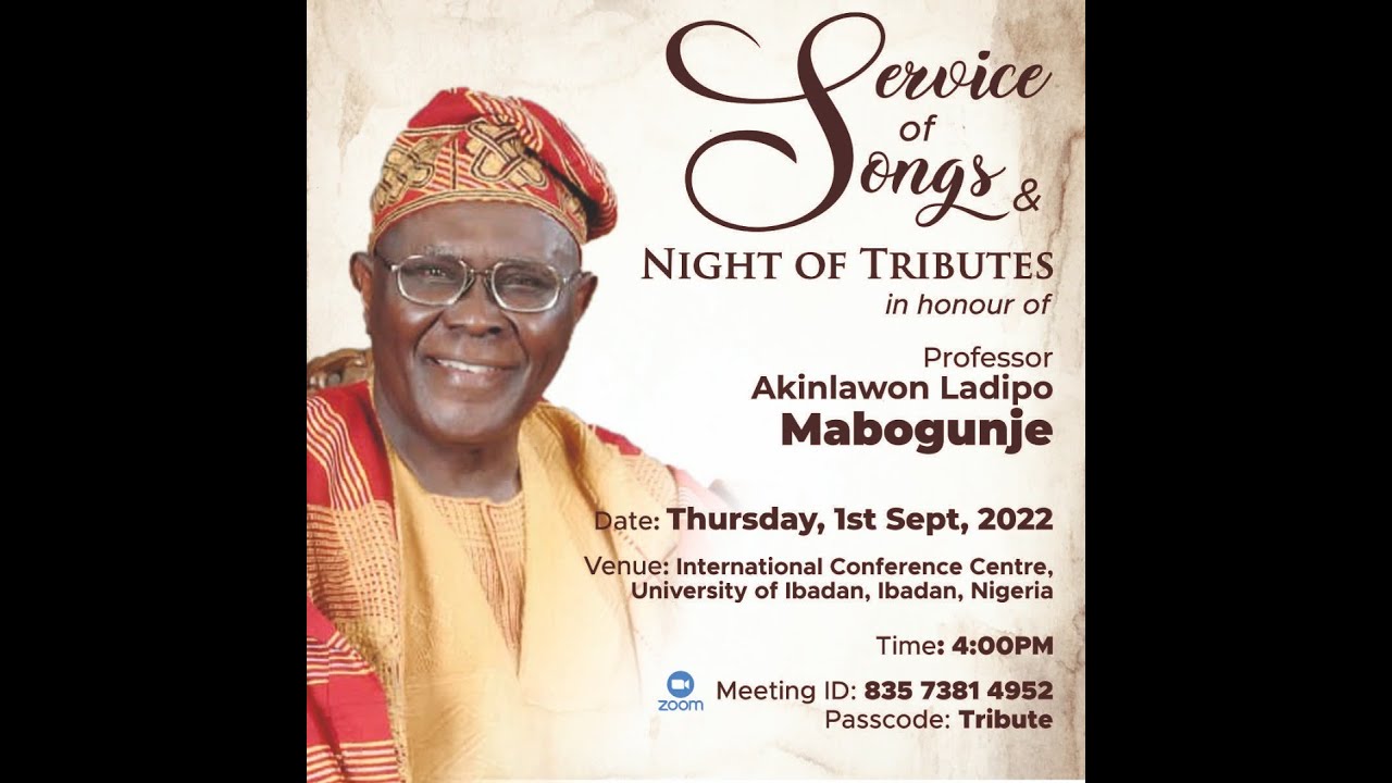 Service of Songs & Night of Tributes In Honour of Professor Akinlawon ...
