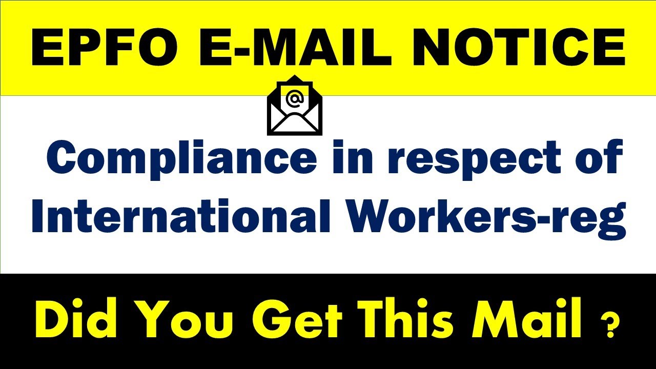 EPFO IW-1 Return Compliance E-mail Notice | Compliance in respect of ...