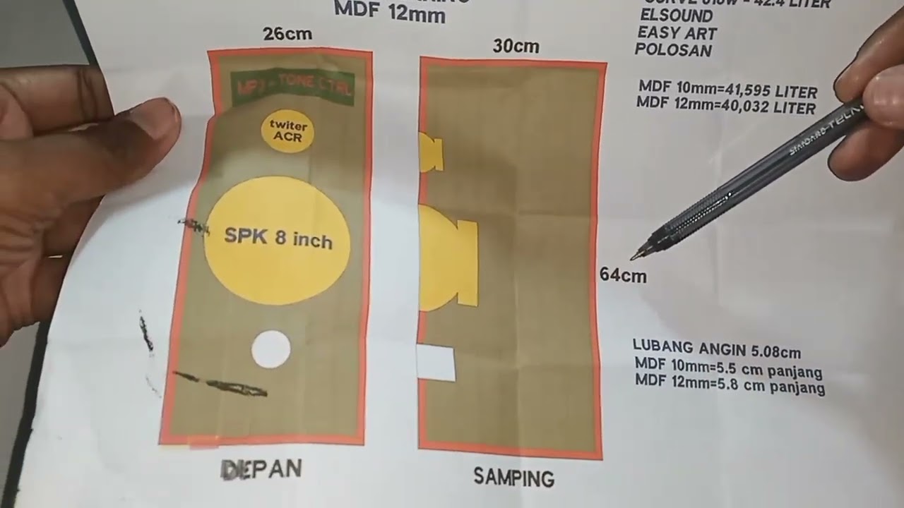 Skema Box Speaker Aktif Elsound 8 inch requesan 40 Liter - YouTube