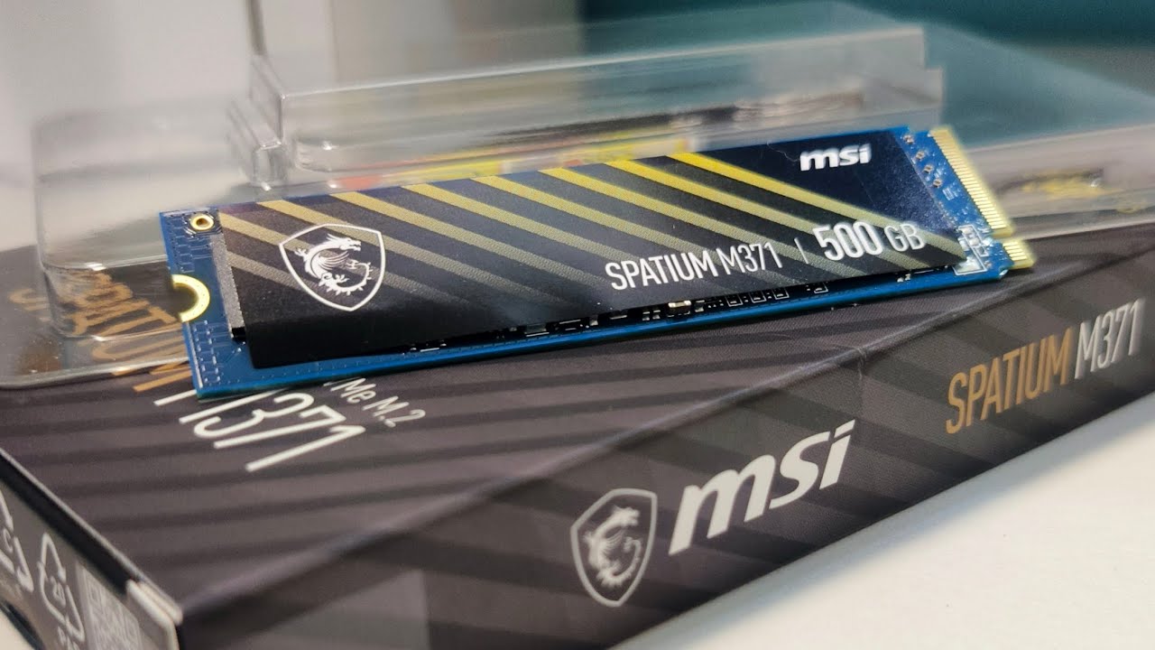 Install SSD MSI SPatium M371 PCIe NVMe M.2 Gen 3x4 500Gb - YouTube