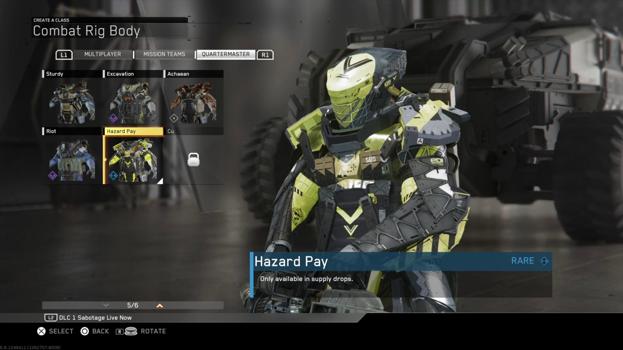 Infinite Warfare: Merc Hazard Pay Combat Rig Body - YouTube