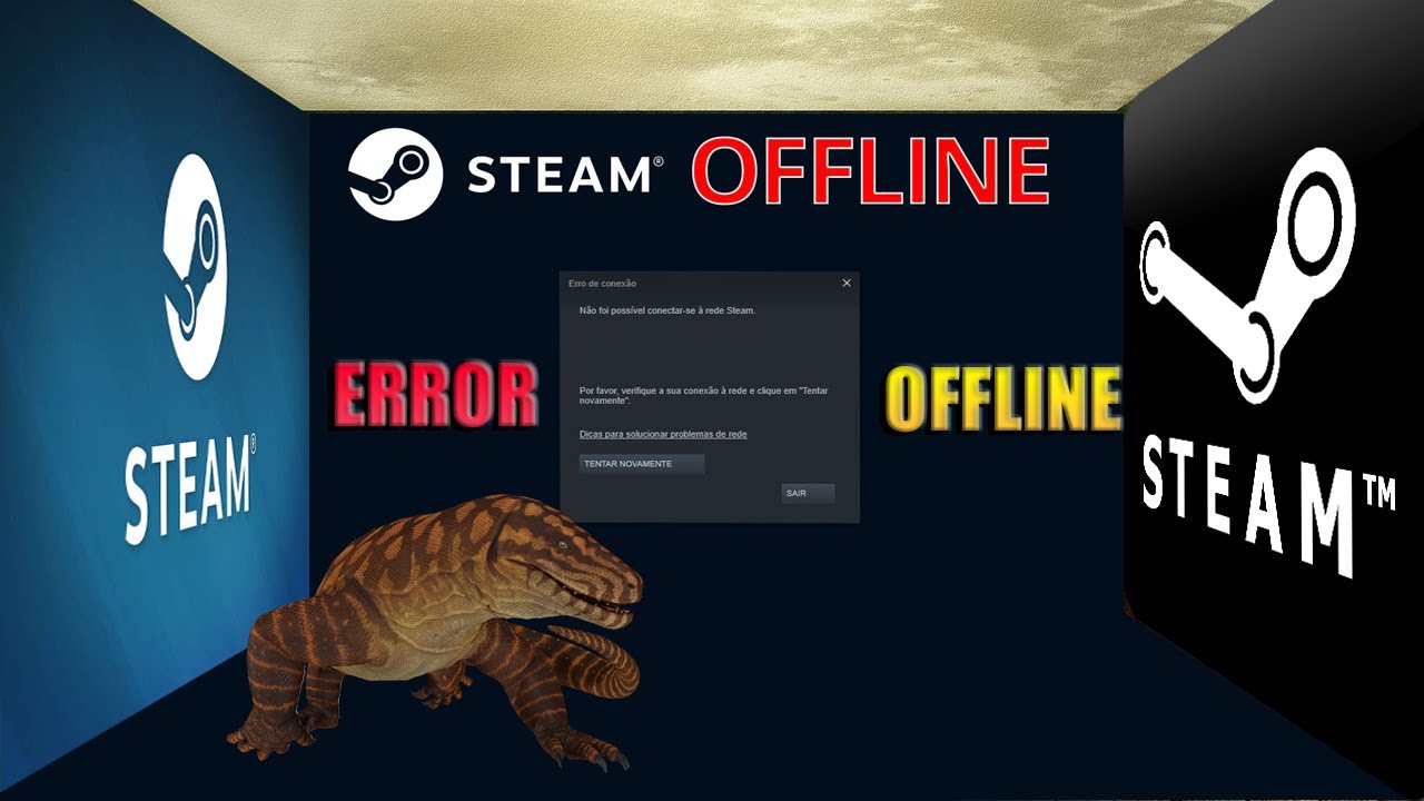 STEAM ERRO MODO OFFLINE - YouTube